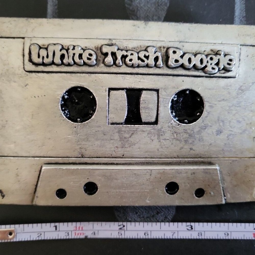 Vintage White Trash Boogie Cassette Tape Silver Metal… - Gem